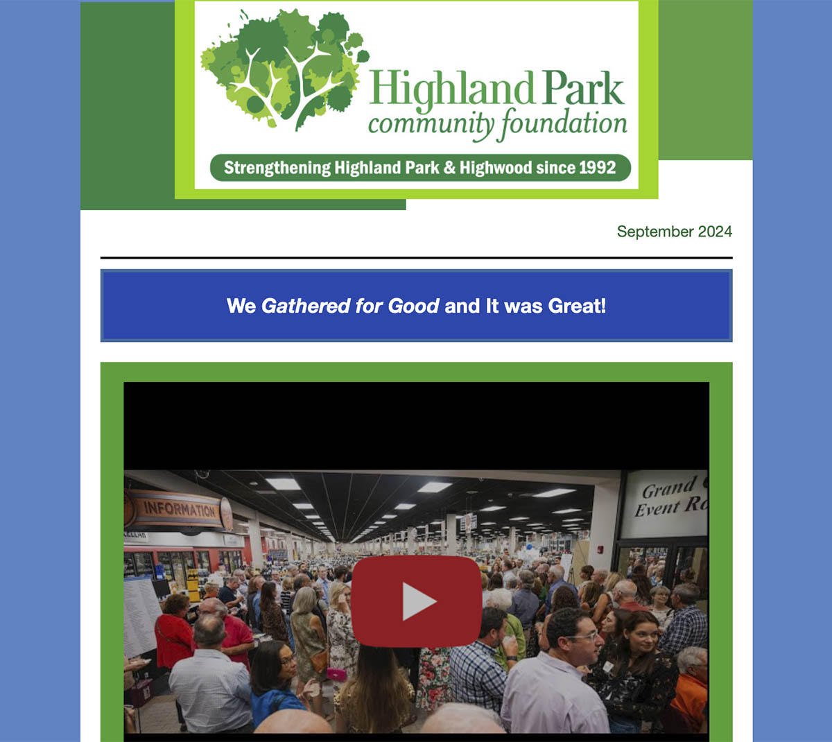 We Gathered for Good and It was Great! - Highland Park Community Foundation